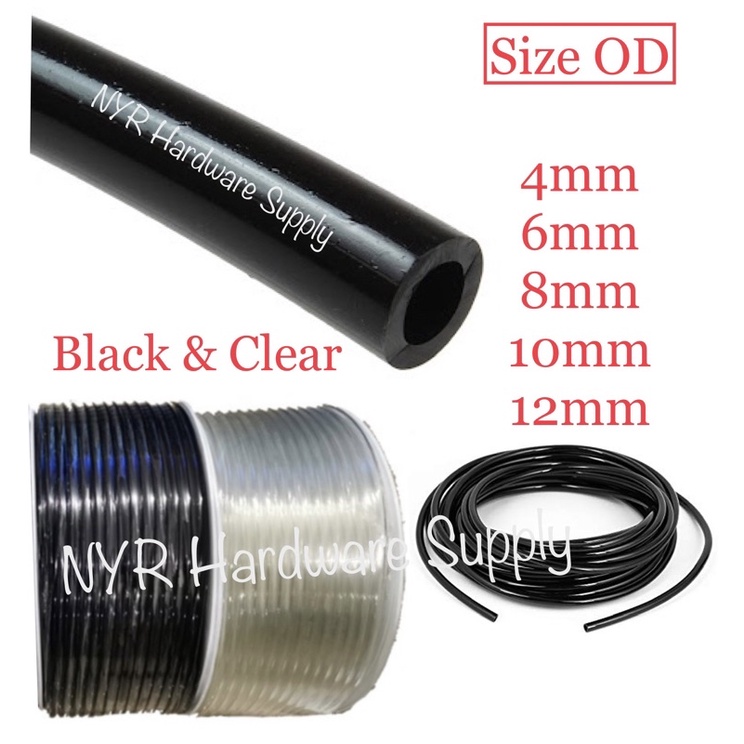 Polyurethane Tubing PU tube 4mm 6mm 8mm 10mm 12mm ( price per MTR ) Pu ...