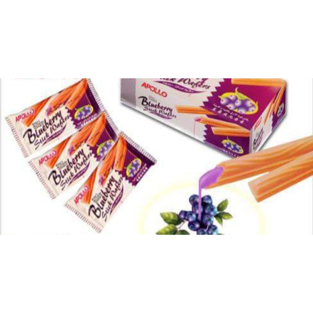 BUY 1 TAKE 1 Apollo Blueberry Stick Wafer 11g | Shopee Philippines