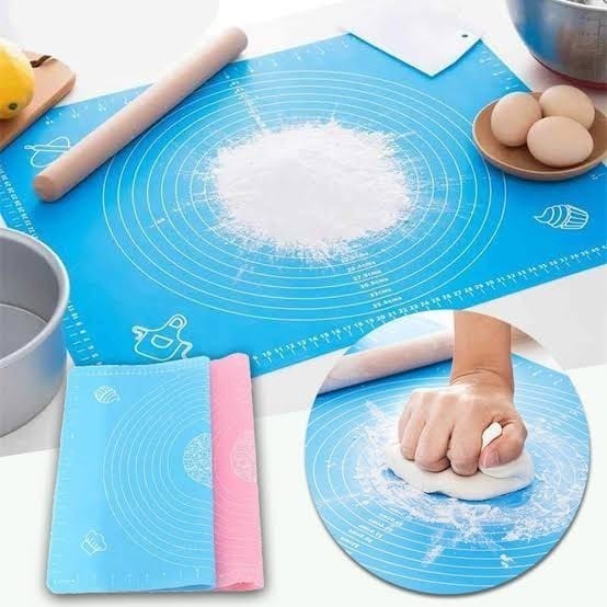 Silicone Cake Flour Dough Mat 50x40 Non-Stick Baking Mat | Shopee ...