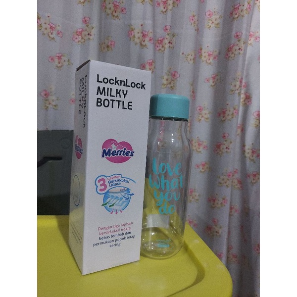 Drink Bottle Lock & Lock Milky Water 500ml Blue Merriesz x LocknLockz Bottlez Bluez (Love What ...