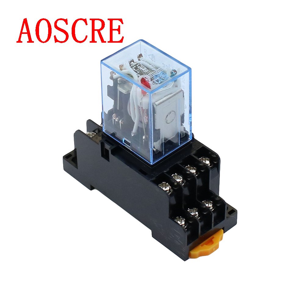 1PCS AC 220V Coil Power Relay MY4NJ HH54P-L 14 Pin 5A With PYF14A Socket Base relay time ...