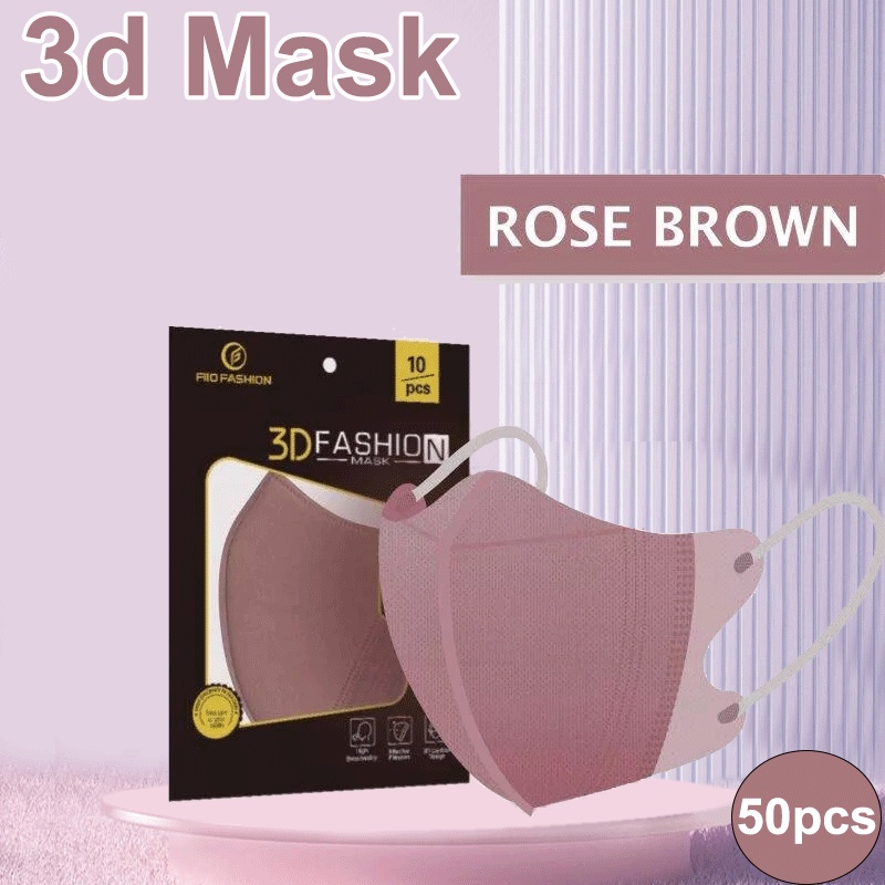 50pcs 3PLY Protect 3D Mask Stereo Adult Mask Korean Original 3d Mask ...