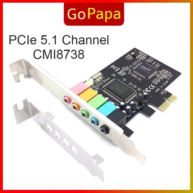 PCIe 5.1 Channnel Sound Card CMI8738 Chip 3D Stereo Noise Reduction PC ...