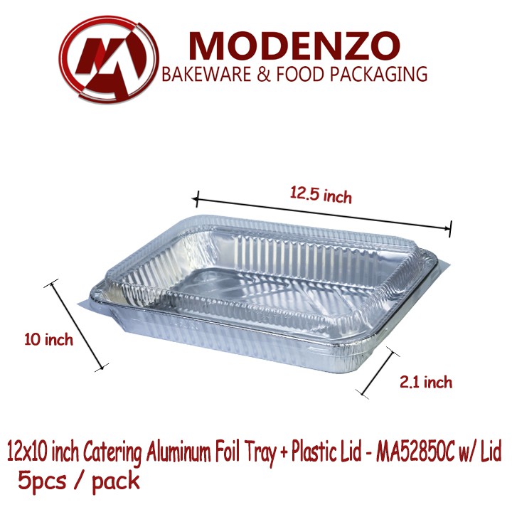MA52850 12x10 inch Rectangular Aluminum Foil Tray (Catering) (5pcs pack ...
