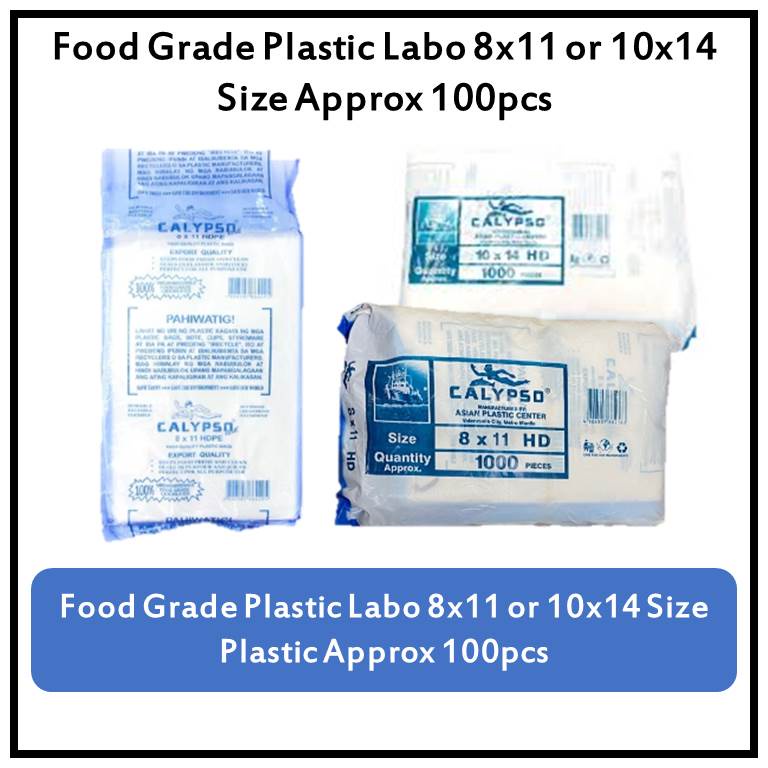 Calypso Food Grade Plastic Labo 8x11 or 10x14 Size Approx 100pcs ...