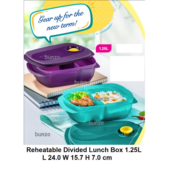 Tupperware Reheatable Divided Lunch Box 1.25L - 1pc | Shopee Philippines