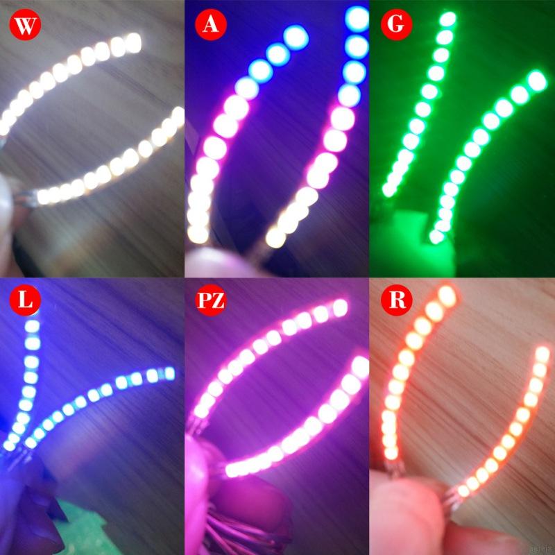 1Pair LED Light False Eyelashes Waterproof Shining Charming Makeup ...