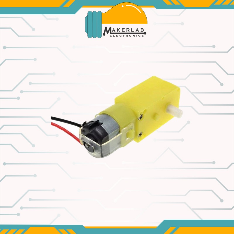 Yellow DC TT Gear Geared Motor and Wheel (Smart Car Robot Gear ...