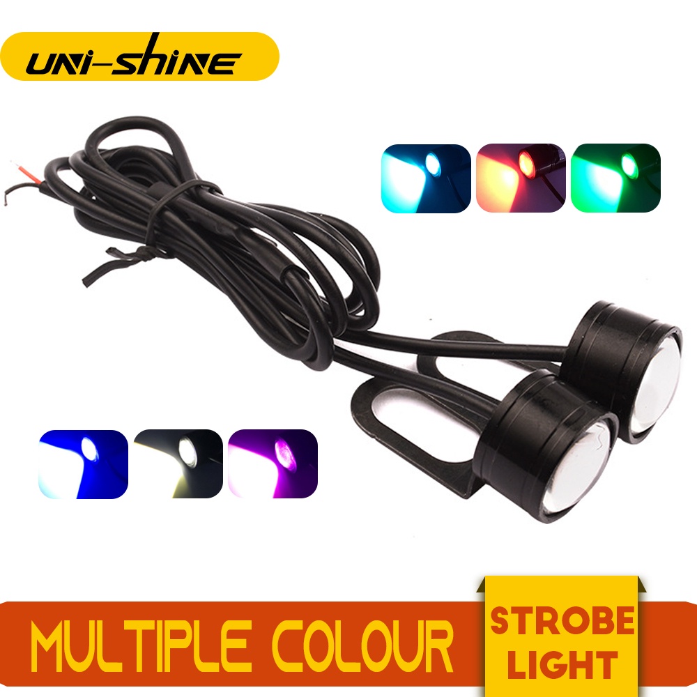 UNISHINE Car Eagle Eyes Light Drl Warning Fog Lights 18Mm 1Pc | Shopee ...