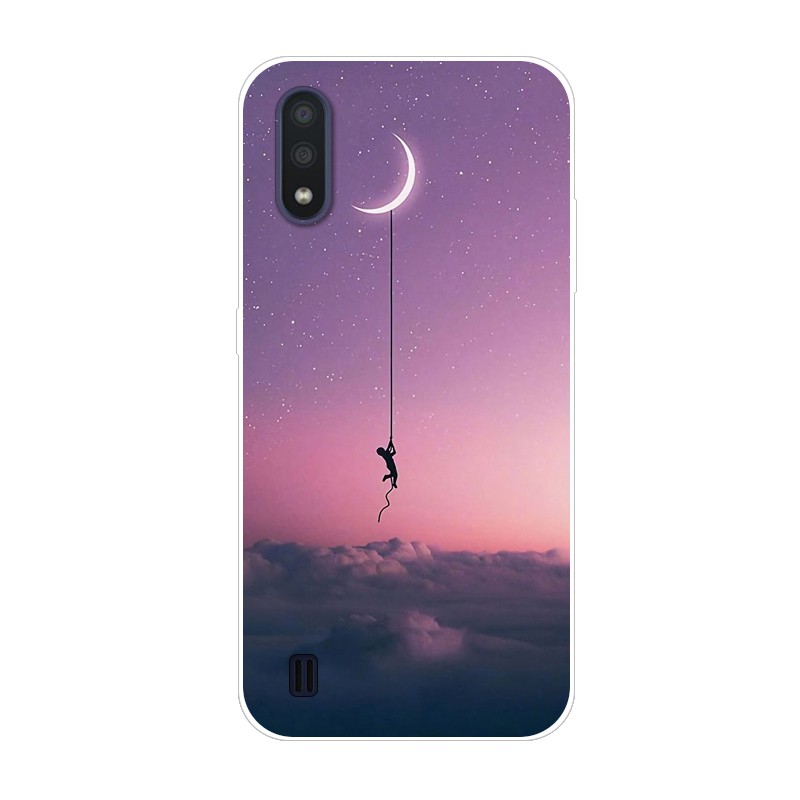 Samsung Galaxy A01 Case Clear Cartoon Printed Silicone TPU Soft Mobile ...