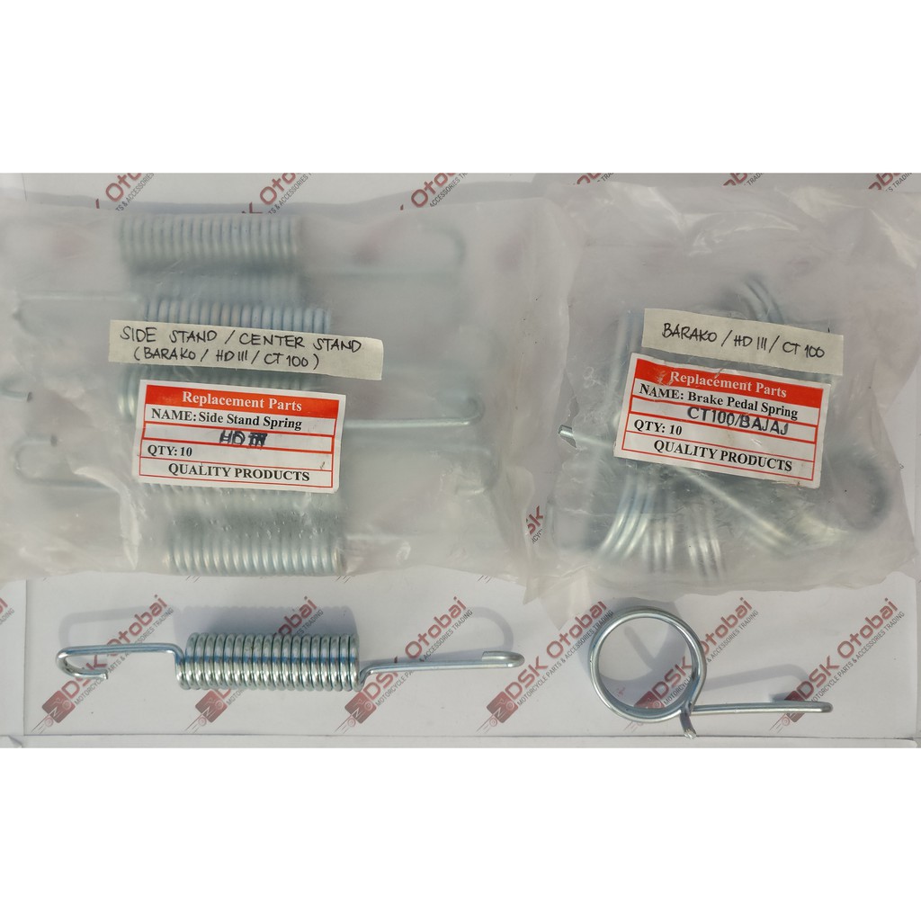 Barako I/II, HDIII, Bajaj CT100 Brake Pedal Spring, Side/Center Stand ...
