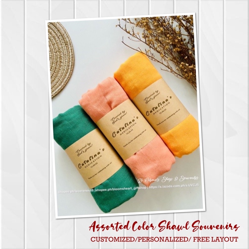 SHAWL/SCARF SOUVENIRS COD Minimum order 5pcs | Shopee Philippines