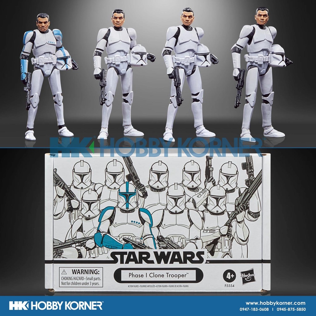 (IN STOCK) HASBRO F5554 Star Wars TVC 3.75 Inch Scale Phase I Clone ...