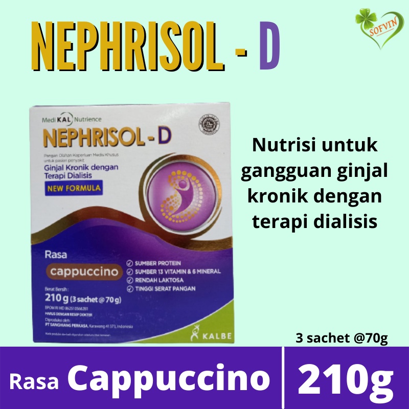 Nephrisol-d 210g Vanilla - 210g Cappuccino Nutritional Milk For Patients Chronic Kidney Disease ...