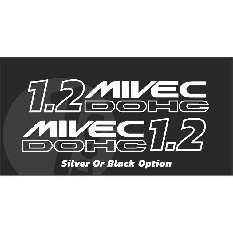 Mirage Hatch or G4 Rear Door Sticker Silver Or BLack Sticker Decal ...
