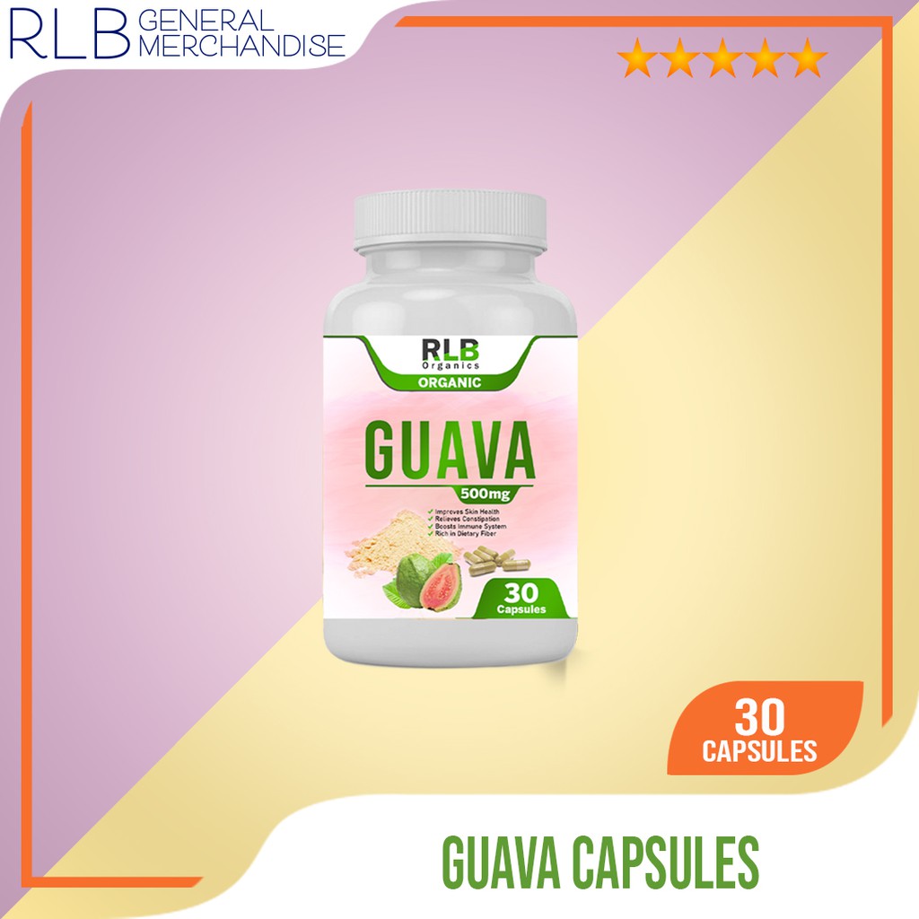 Guava Capsules (30, 60, 100 Capsules) 100% Pure Natural Guava Leaf High ...