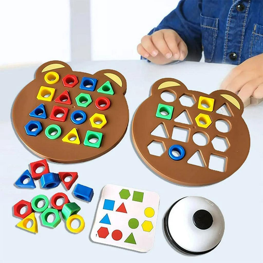 Geometric Shape Matching Puzzles,Shape Matching Game,Cute Bear Shaped ...