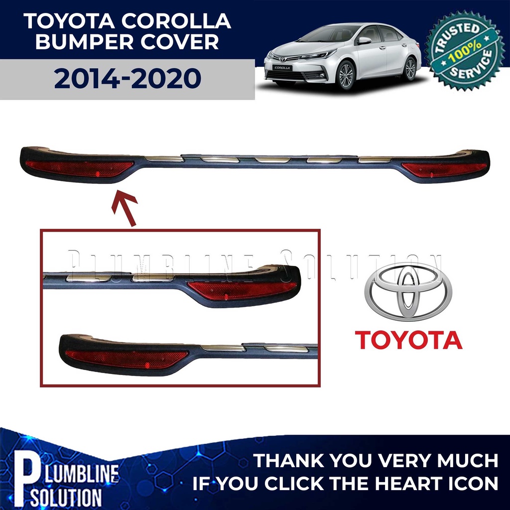 Toyota Corolla 2014 - 2018 Rear Bumper Cover / Rear Bumper Guard / Rear ...