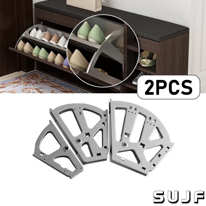 (2PCS) Cabinet Hinges 1/2/3 Layers Shoe Cabinet Flip Frame Shoe Rack ...