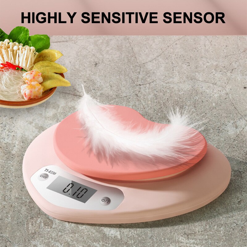 5kg/1g 2kg/0.1g High-Precision Kitchen Scales 3 Units g/lb/oz LCD ...