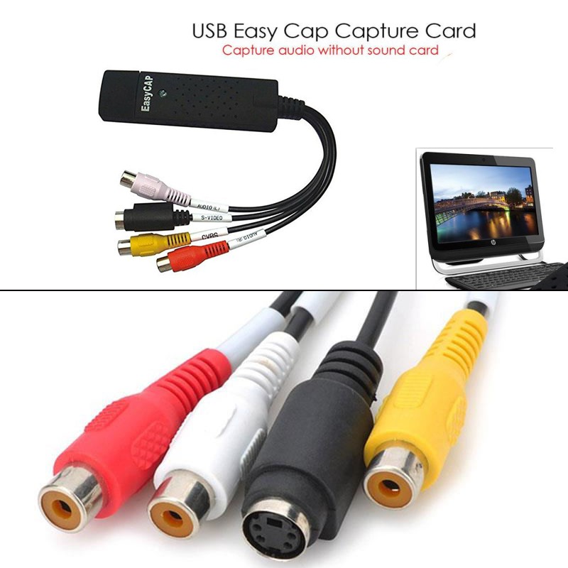 USB 2.0 To AV RCA Audio Video Converter Capture Card | Shopee Philippines