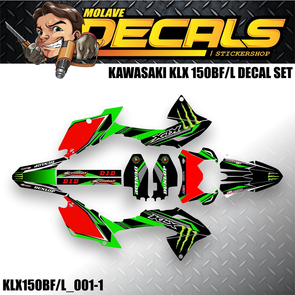 Kawasaki KLX 150L / 150BF Decals Set | KLX150L_001-1 | Shopee Philippines
