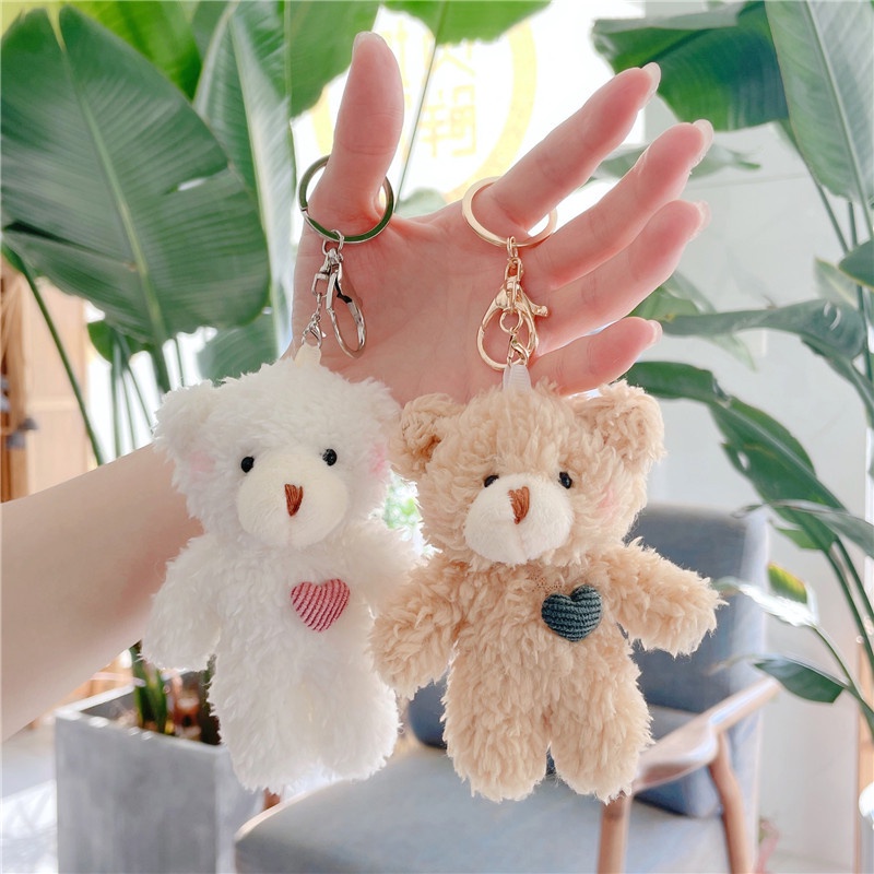 Stuffed Animal Keychain Set, Mini Teddy Bear Pack, I Love You Gift for ...