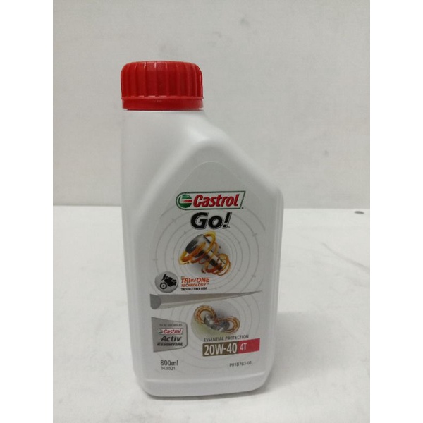Castrol GO 4T 20W-40 with Trizone Technology (800ml) | Shopee Philippines