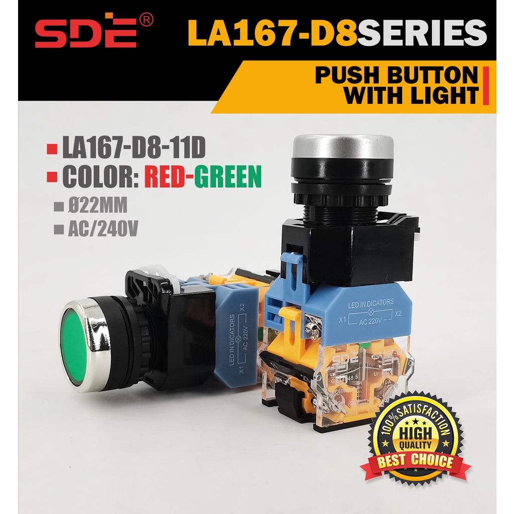 PUSH BUTTON w/Light (LA167-D8-11 Series) | Shopee Philippines