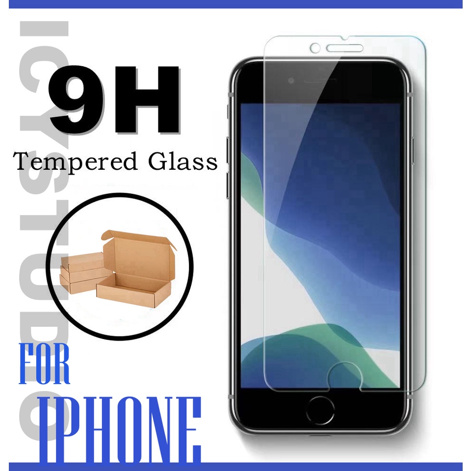 9H Tempered Glass for IPHONE 5G 6G 6P 7P 8P X XS XR XSMAX IP11 IP11PROMAX IP12 IP13 PROMAX CASE ...