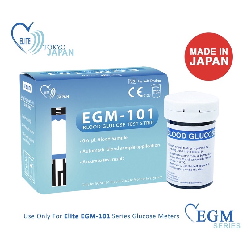 Elite EGM-101 Blood Glucose Test Strips 50’s | Shopee Philippines