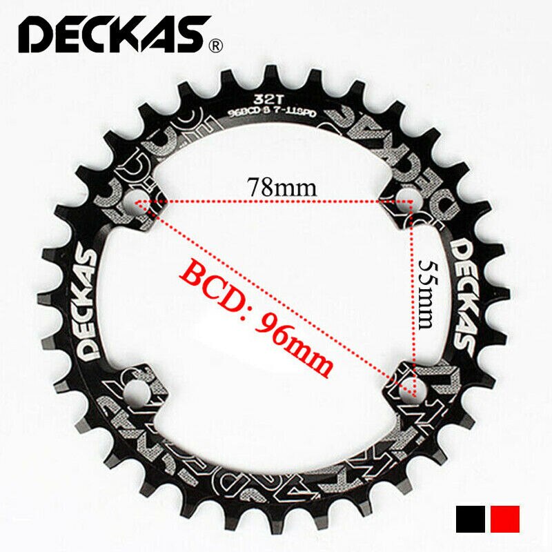 DECKAS 96BCD Asymmetric 40T 42T 44T 46T 48T 50T Round Bike Chainring MTB Crown Bicycle Fit M4100 ...