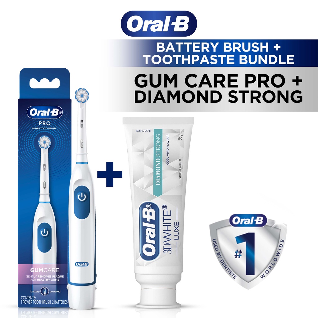 [100% Authentic] Oral-B Gum Care Electric Toothbrush Battery Pro+3D ...