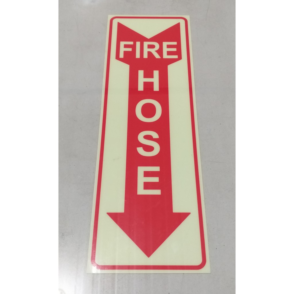 Luminous Fire Hose Arrow Down Sign Sticker | Shopee Philippines