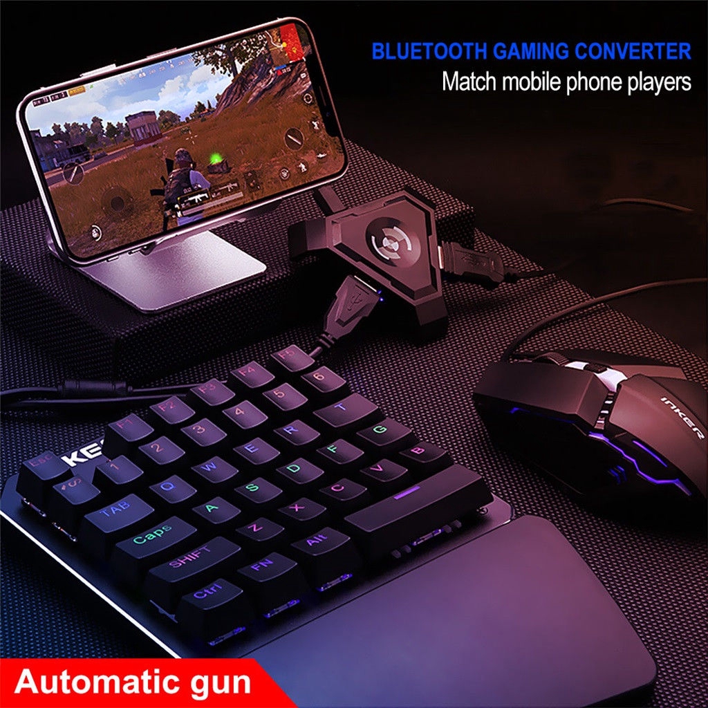 20% PUBG Mobile Game Controller Gaming Keyboard Mouse Converter 3pc Set For Android Ios Phone ...