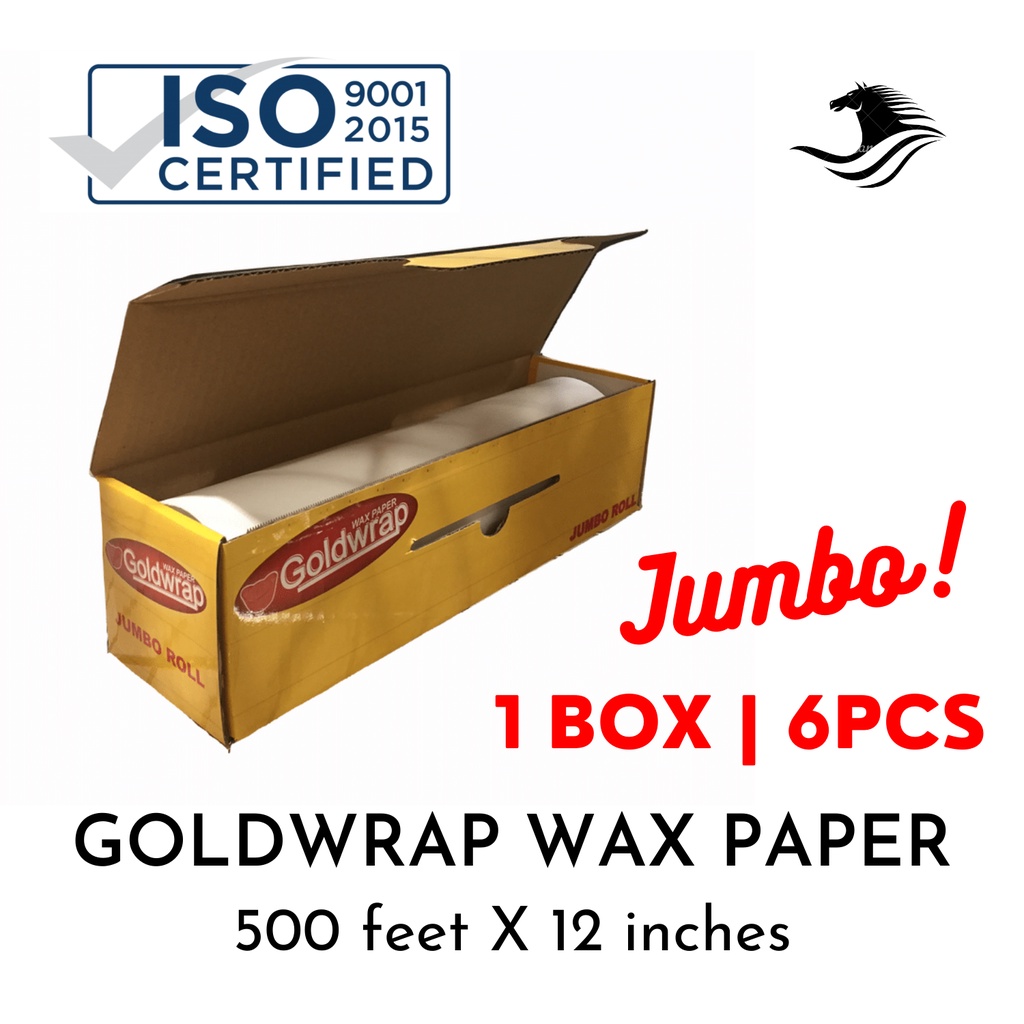 Wax Paper Jumbo Roll [1 Box / 6 PCS] (12"x 500 ft.) Goldwrap / Generic ...