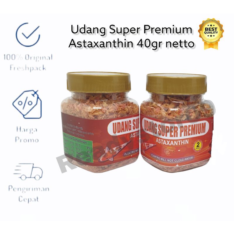 Super premium dried shrimp astaxanthin ornamental fish food 40g ...