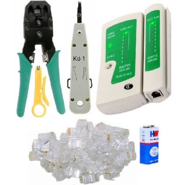 Utp LAN CABLE CRIMPING SERVICES/FTP TEST RJ45 CONNECTOR + COMPLETE PLUG ...