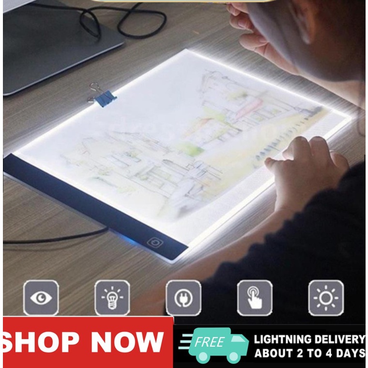 LED drawing board art writing desk stepless dimming process lightbox ...