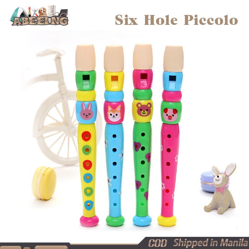 Cartoon 6 Holes Piccolo Flute Musical Instrument Toy Plastics Children ...