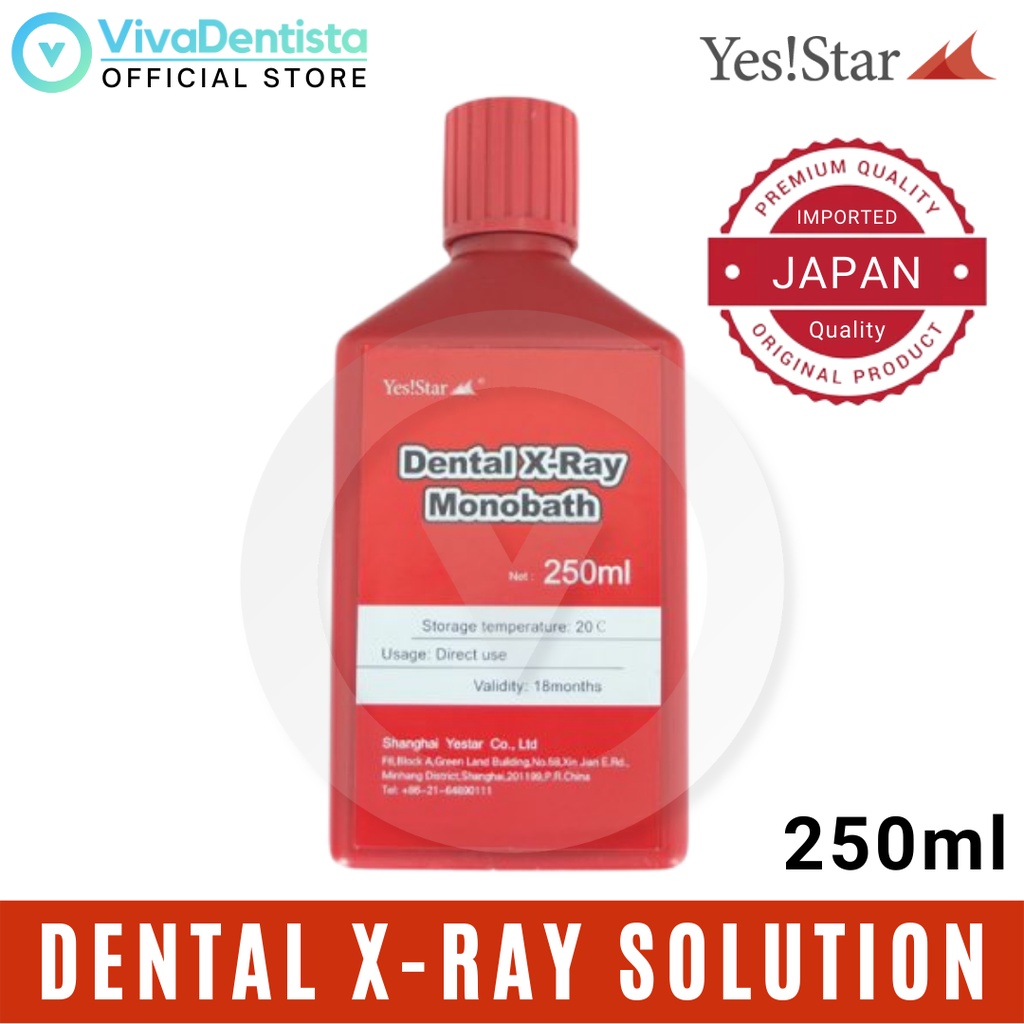 YES STAR Dental X-Ray Film Set Bright Room (50pcs Film + 250ml Monobath ...