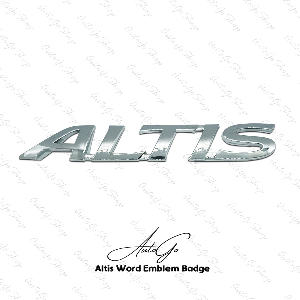 Altis Word Emblem Badge for Toyota Corolla Altis (Chrome Coated ...