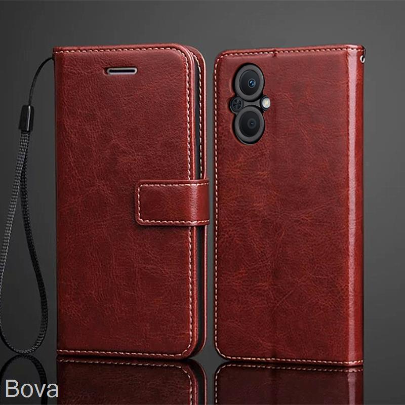 case for OPPO reno 10 A18 Reno7 Z 5G card holder cover case Pu leather ...