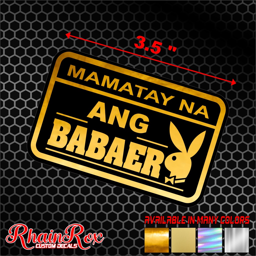 babala sticker part1 yayamanin goldchrome mattgold silver hologram ...