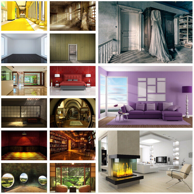 Vintage Modern Room Scene Background Cloth Photography Backdrop Props ...