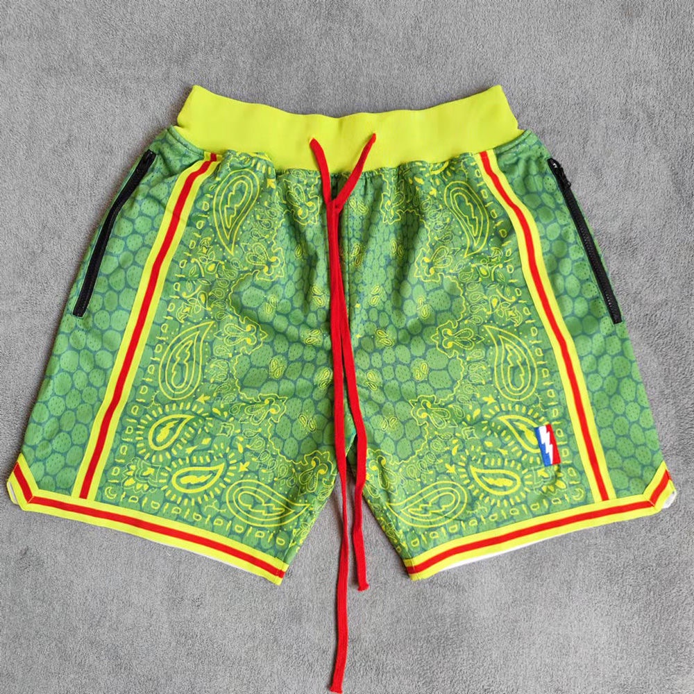 Trillest & Masmig Shorts NBA Men's Fluorescent Cashew Flower Double ...
