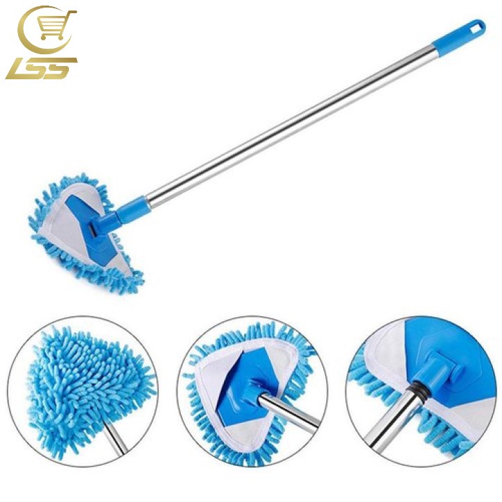 Swivel triangle mini flat rag lazy household wall mop cleaning brush ...