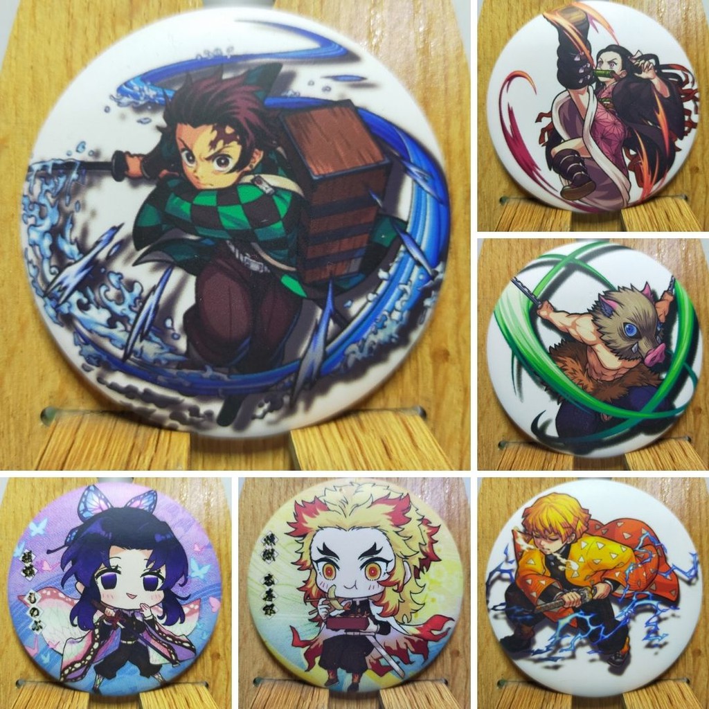Demon Slayer Button Pin Badges Kimetsu No Yaiba | Shopee Philippines
