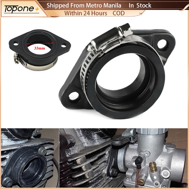 Carb Flange 33mm Rubber Carburetor Adapter Intake Manifold Carburetor ...