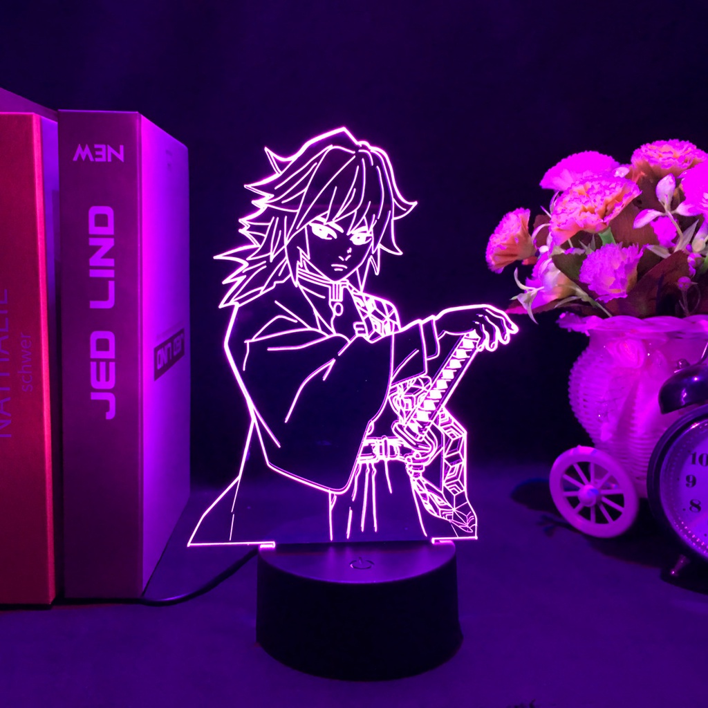 Led Light Anime Demon Slayer Giyu Tomioka for Child Bedroom Decor ...